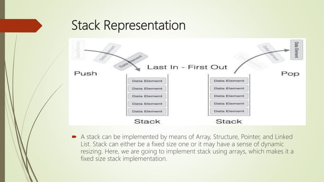 Data structure , stack , queue | PPTX | Programming Languages | Computing