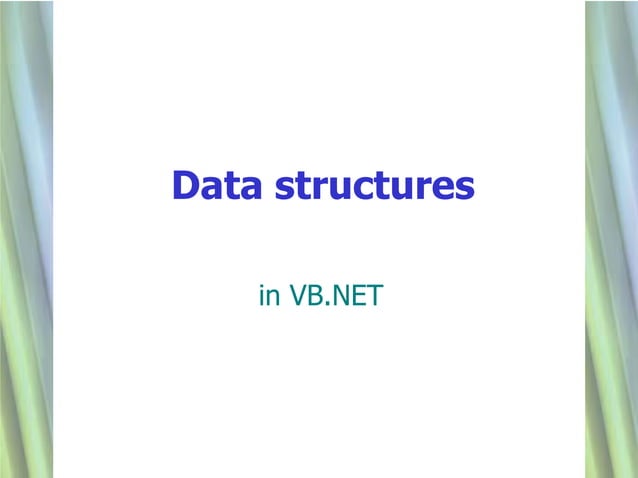Data structures vb | PPT