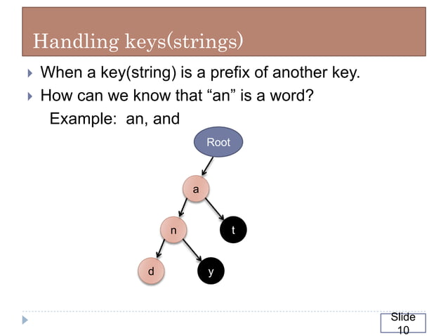 Data structure tries | PPTX | Programming Languages | Computing