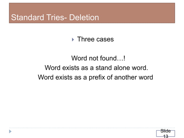 Data structure tries | PPTX | Programming Languages | Computing