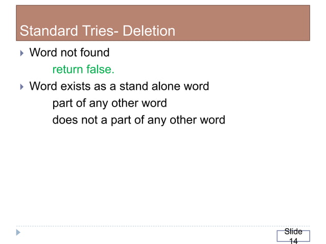 Data Structure Tries Pptx Programming Languages Computing