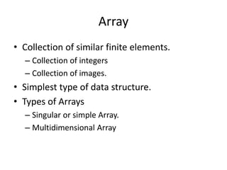 Data structure unitfirst part1 | PPT