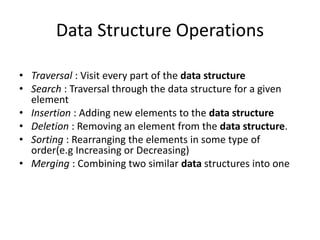 Data structure unitfirst part1 | PPTX