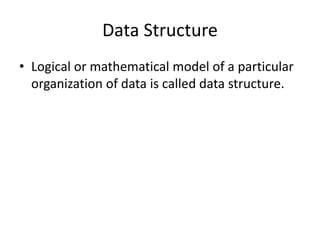 Data structure unitfirst part1 | PPTX