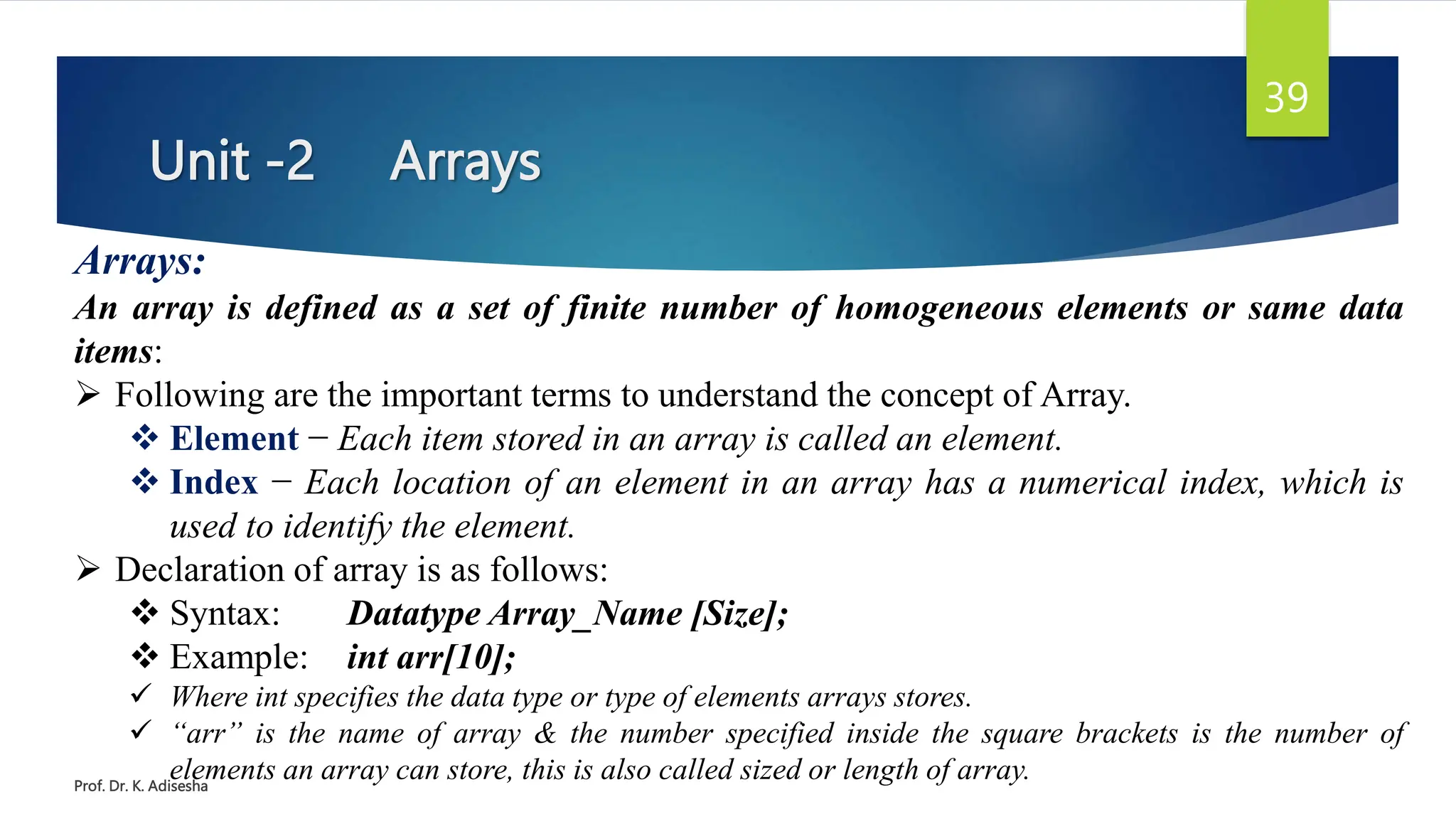 Data Structure using C by Dr. K Adisesha .ppsx