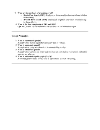 Data Structure viva questions for lab exam | PDF