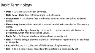 Data strucutre basic introduction | PPTX