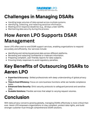 Data Subject Access Request (DSAR) | PDF