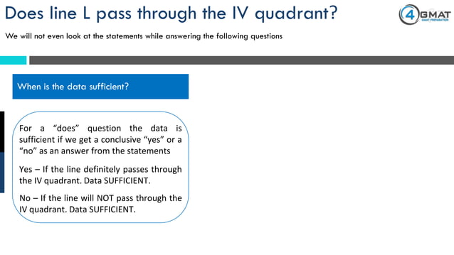 4GMAT Diagnostic Test Q9 - Data Sufficiency - Coordinate Geometry | PPT