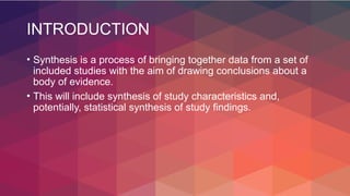 Data Synthesis kesehatan masyarakat Indonesia | PPT