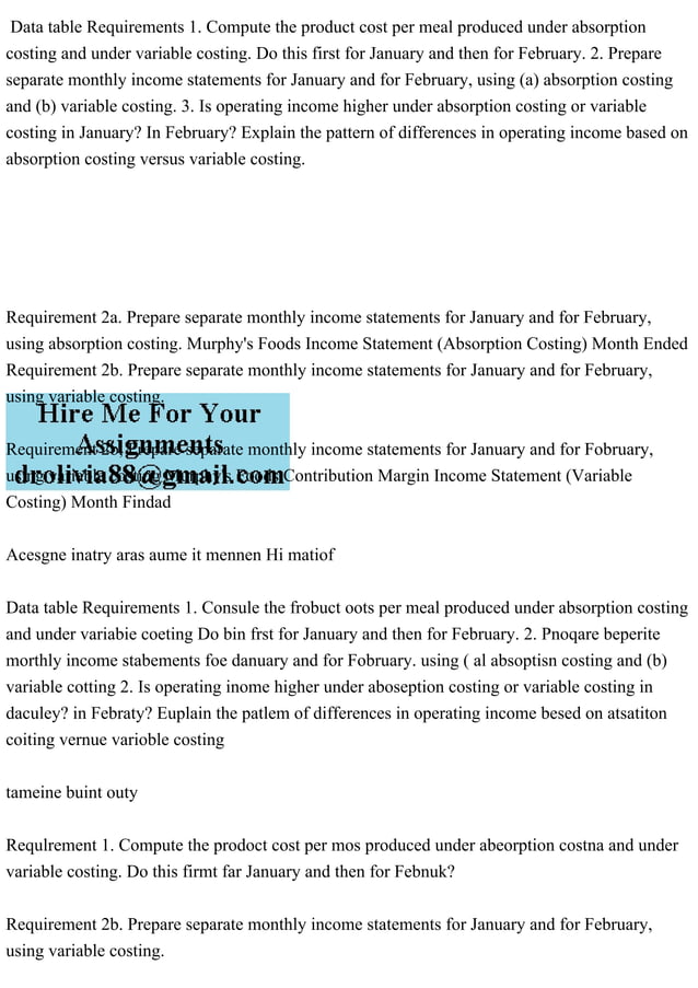 Data table Requirements 1. Compute the product cost per meal produced.pdf