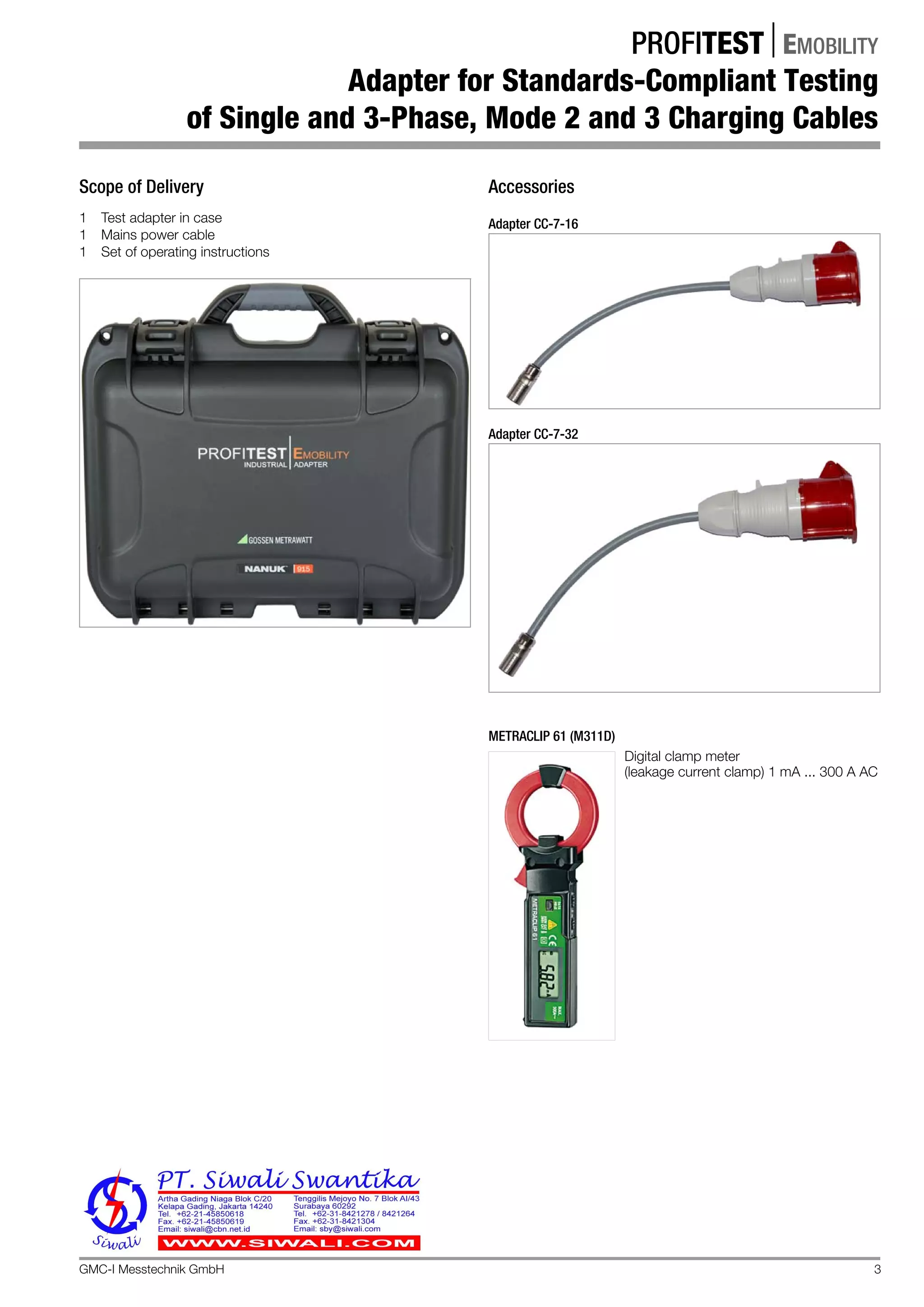 Data Teknis Gossen Metrawatt : PROFITEST EMOBILITY | PDF