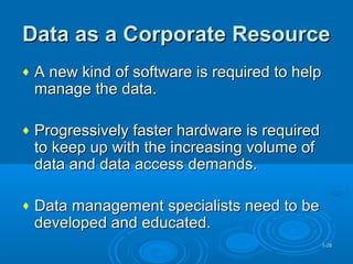 Data the new corporate resource | PPT | Databases | Computer Software ...