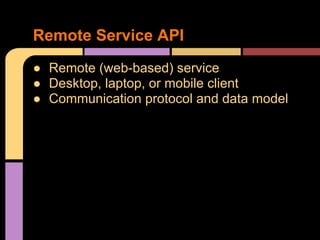 Data to Go: Mobile API Design | PPT