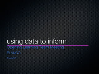 Data to Inform | PPT