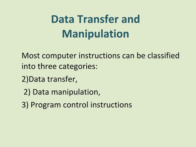 Data Transfer And Manipulation Ppt
