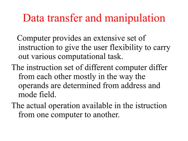 Data transfer and manipulation | PPTX