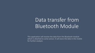 Data transfer from bluetooth module | PPTX | Computing | Technology ...