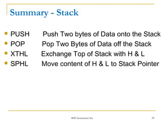 Data transfer instruction set of 8085 micro processor | PPT