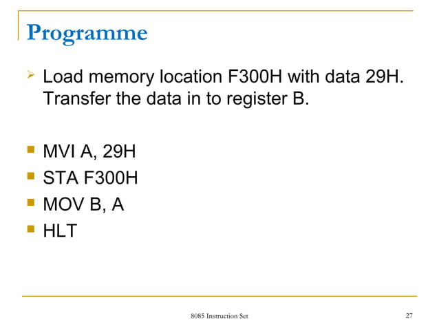 Data transfer instruction set of 8085 micro processor | PPT | Computing | Technology & Computing