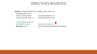 Assembly Language Tutorials for Windows - 04 Data Transfers Part-2 | PPT
