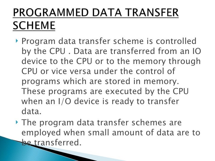 Data transferschemes
