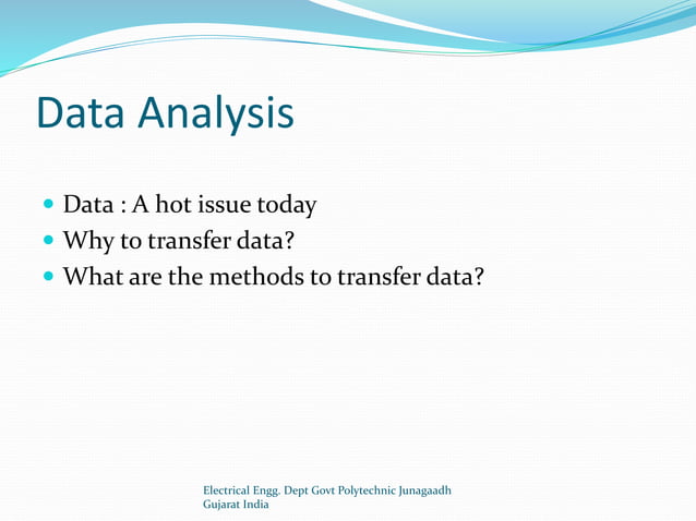 Data transfer techniques | PPTX