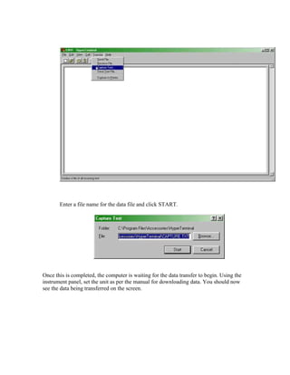 Data transfer using hyper terminal | PDF | Operating Systems | Computer Software and Applications