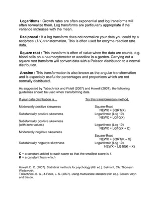 Transformasi Data Penelitian | PDF | Geography | Science