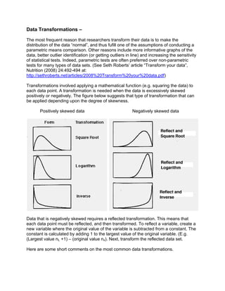 Transformasi Data Penelitian | PDF