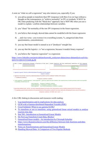 Why are data transformations a bad choice in statistics | PDF
