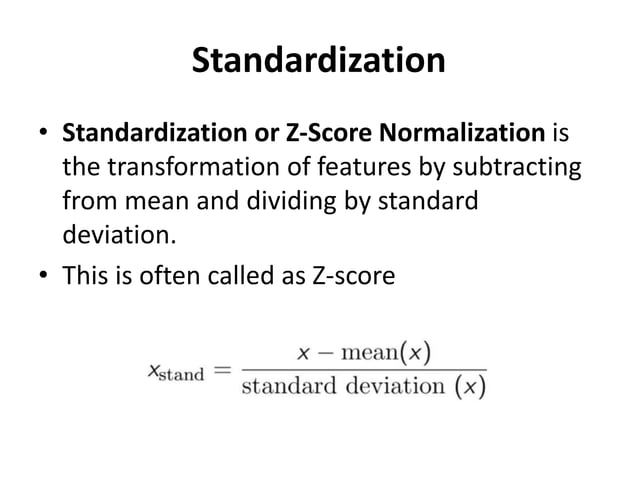 Data Transformation Standardization And Normalization Ppm Pptx