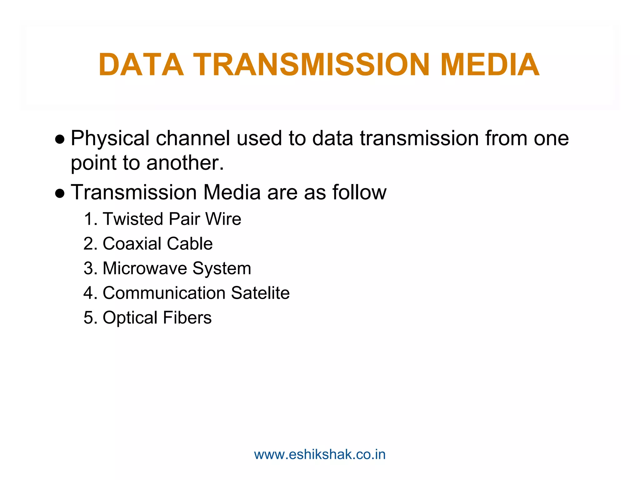 Data transmission media | PDF
