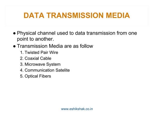 Data transmission media | PDF