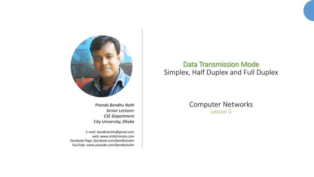 Data transmission mode lesson 5 | PPTX