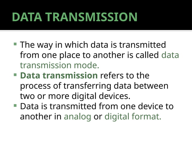 Different types of data transmission modes (1).pptx | Computer Networking | Computing