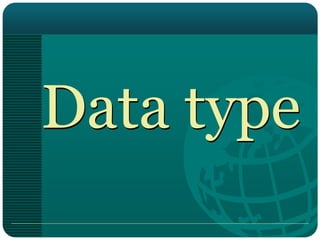 Computer data type and Terminologies | PPT