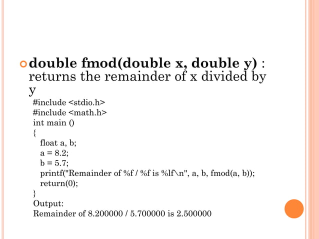 Control Flow Statements and Datatypes in C | PPT