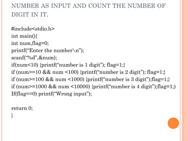 Control Flow Statements And Datatypes In C Ppt