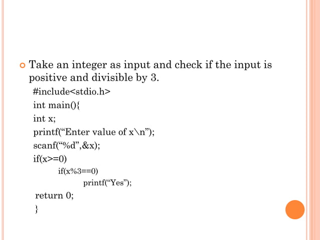 Control Flow Statements and Datatypes in C | PPT