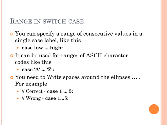 Control Flow Statements and Datatypes in C | PPT