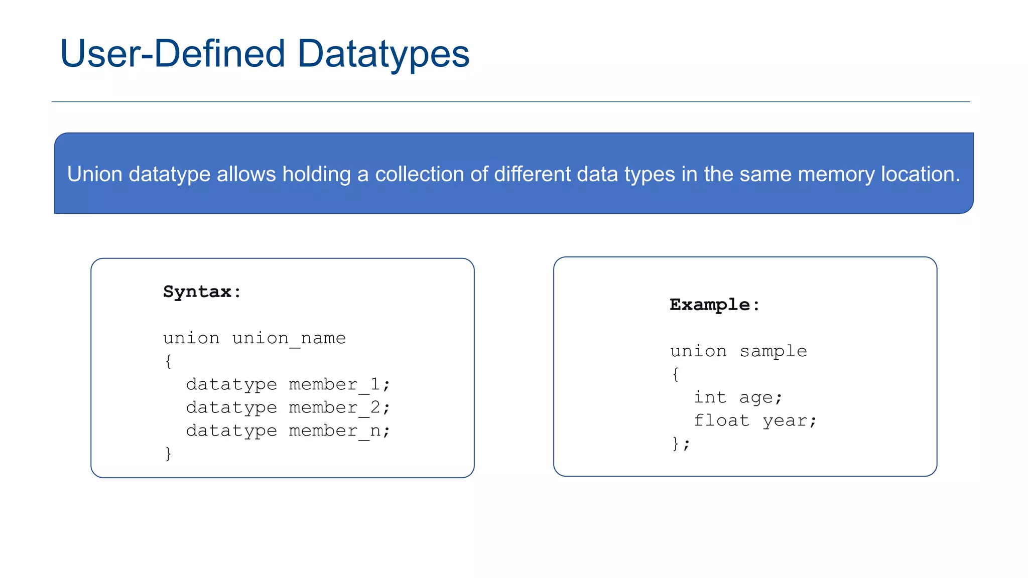 Data Types In C | PPTX