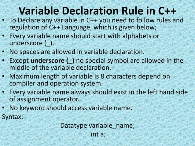 Datatype in c++ unit 3 -topic 2 | PPT