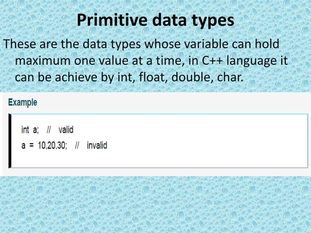 Datatype in c++ unit 3 -topic 2 | PPT