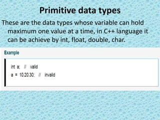 Datatype in c++ unit 3 -topic 2 | PPT