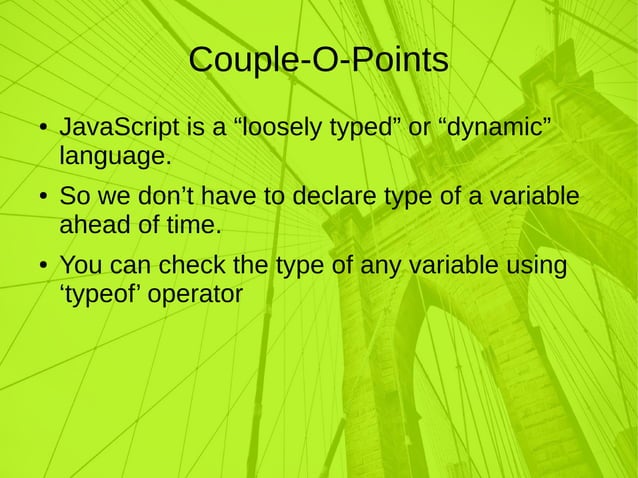 Datatype In Javascript Ppt