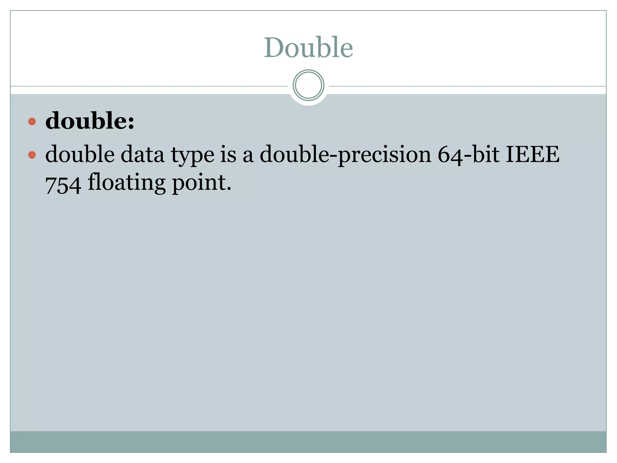 Datatype introduction- JAVA | PPT