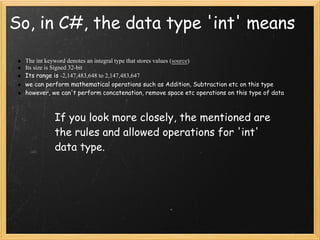 Data types | PPT