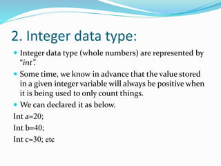 Data types | PPTX