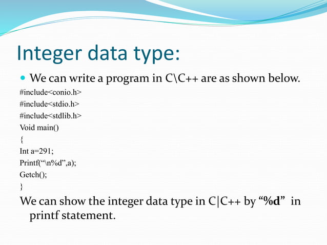 Data types | PPTX | Programming Languages | Computing